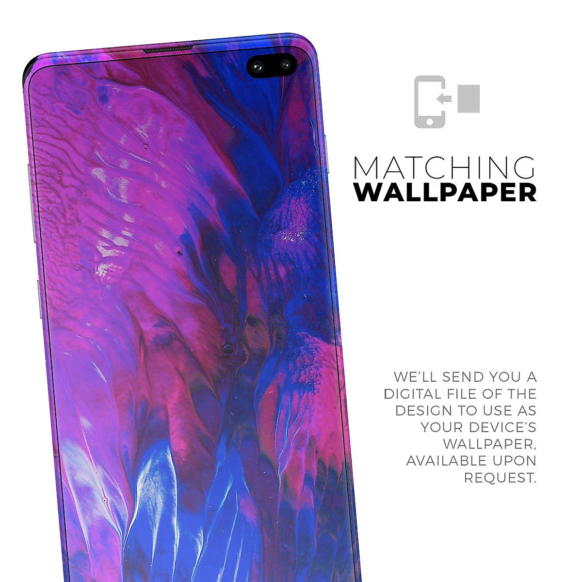 DesignSkinz Liquid Abstract Paint V22 Protective Vinyl Decal Wrap Skin Cover Compatible with The Samsung Galaxy S20 (Screen Trim & Back Glass Skin)