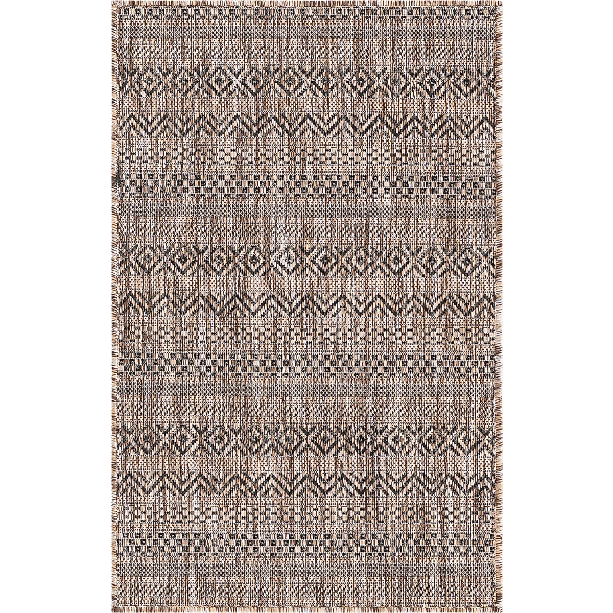 Rugs.com Outdoor Ribbon Collection Rug – 2' 2 x 3' Natural Flatweave Rug Perfect for Entryways, Kitchens, Breakfast Nooks, Accent Pieces