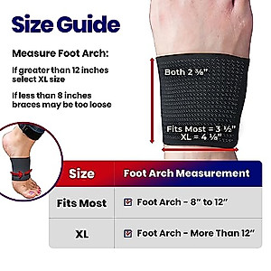 Plantar Fasciitis Arch Supports - Compression Sleeves Foot Brace For Heel Pain, Bone Spurs, Flat Feet, High Arches Copper Infused Plantar Fasciitis Relief Bands Women Men Under or Over Socks Fits Most