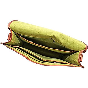 JMD Arts Leather Messenger Bag for Men Women - Full Grain Leather Laptop Satchel Office Shoulder Bag (Brown) gives vintage look,Brown