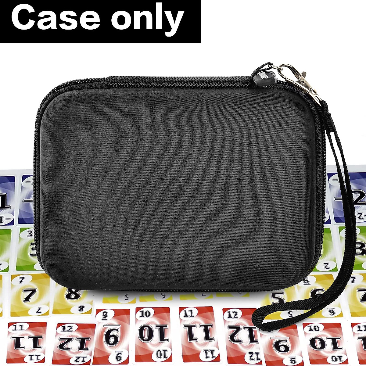 Cards Holder Case Compatible with PM TCG Cards/for SKYJO/for Five Crowns/for UNO/for Phase 10 Playing Cards, Card Game Storage Organizer Holds Up to 400 Cards - Black (Box Only)
