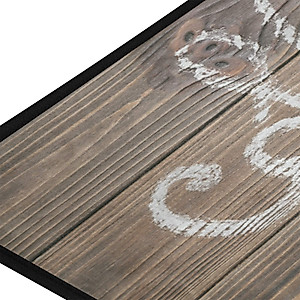 Coffee Beans Heart Brown Wooden Board Kitchen Rugs Floor Mat Anti Fatigue Kitchen Mats Non Skid Washable Bath Rug Runner Doormats Carpet Sink Mat Home Decor 39 X 20 inch