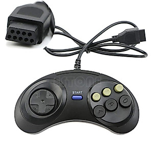 6 Button Wired Pad Gamepad Controller for Mega Drive Megadrive Sega MD Genesis [Video Game]