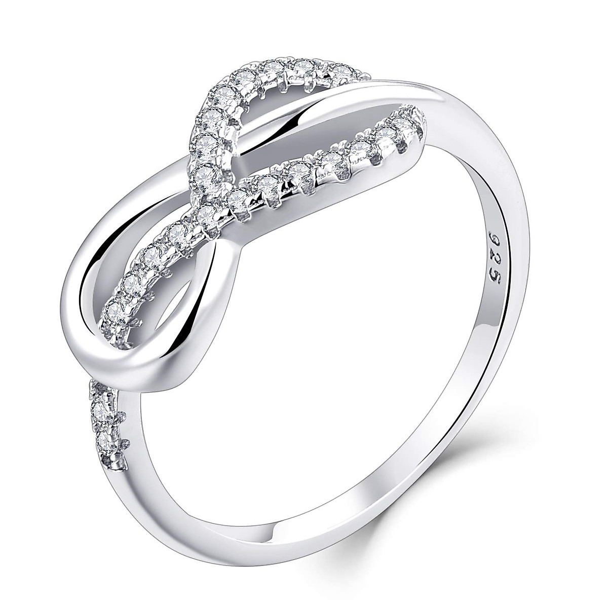 STARCHENIE Infinity Ring for Women 925 Sterling Silver Promise Band Ring Size 7