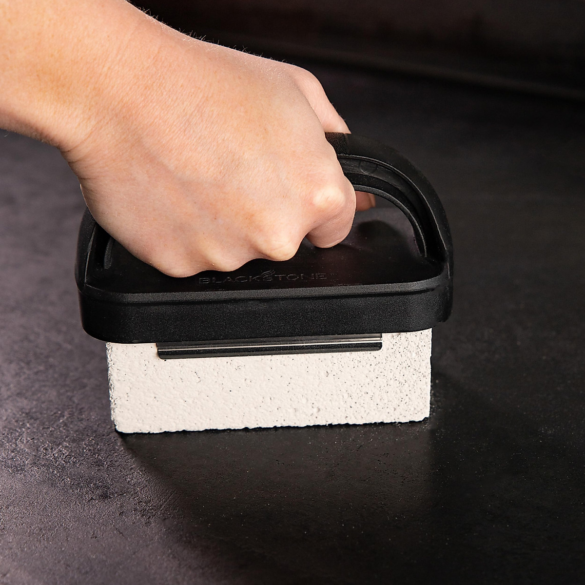 Blackstone 5060 Grill & Griddle Kit 8 Pieces Premium Flat Top Grill Accessories Cleaner Tool Set-1 Stainless Steel 6" Scraper, 3 Scouring Pads, 2 Cleaning Bricks, and 1 Handle, Black