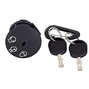 Ignition Starter Switch with Keys 3 Position Fits for AYP Bad Boy Cub Cadet Husqvarna Delta John Deere MTD John Deere Replaces 725-04228 925-04228 92504228 AM133596 583070001