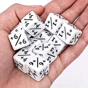 24 Pieces Dice Counters Token Dice, D6 Dice Cube Loyalty Dice Compatible with MTG CCG, Card Game Accessories