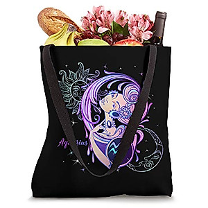 Star Sign Zodiac Aquarius Tote Bag