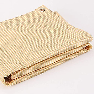 ALBN Balcony Privacy Screen Cover Outdoor Windbreak Net Fence Sunshade Weatherproof HDPE Tear Resistance Balcony Covering with Cable Ties (Color : Beige, Size : 90x240cm)