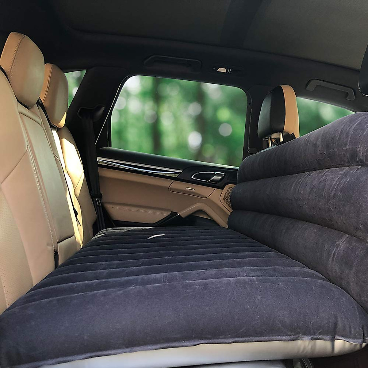 QDH SUV Air Mattress - Thickened Car Bed Back Seat Mattress - Portable Car Mattress for Vehicle Cushion Air Bed Inflatable Mattress Car Bed with Air-Pump - Camping Mattress for SUV