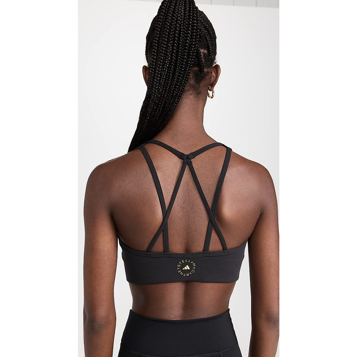 adidas by Stella McCartney Women's TrueStrength Yoga Medium Support Bra, Black, XS