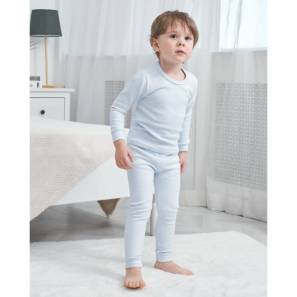 Enfants Chéris Toddler Thermal Underwear for Boys Pajamas 3T Blue Stripes