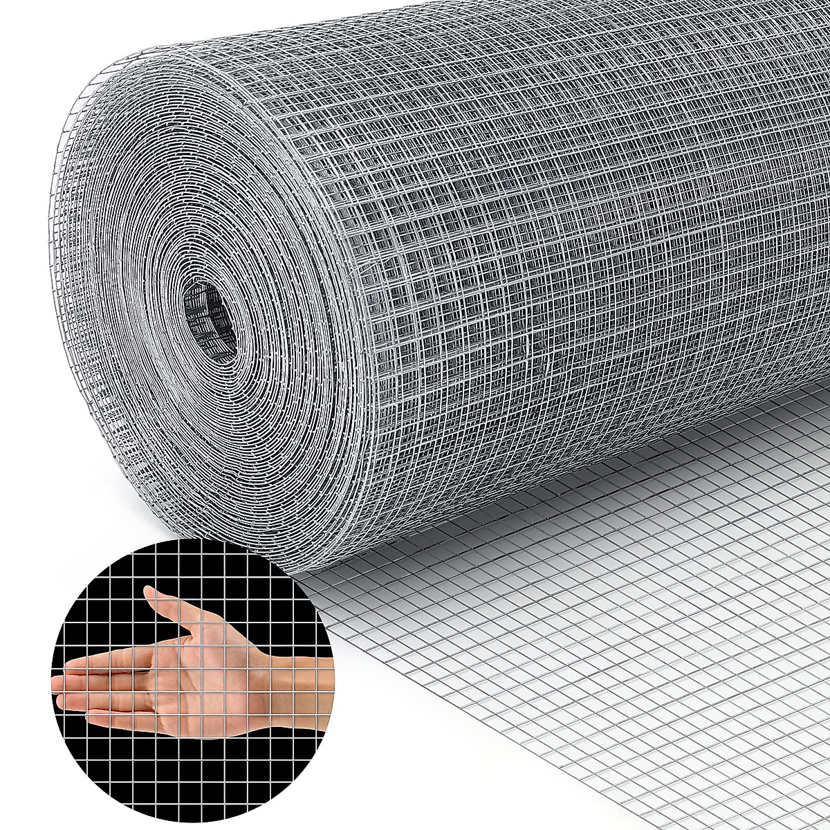 Land Guard 19 Gauge Hardware Cloth, 1/2 inch Chicken Wire Fence, Galvanized Welded Cage Wire Mesh Roll Supports Poultry Netting Cage Fence…