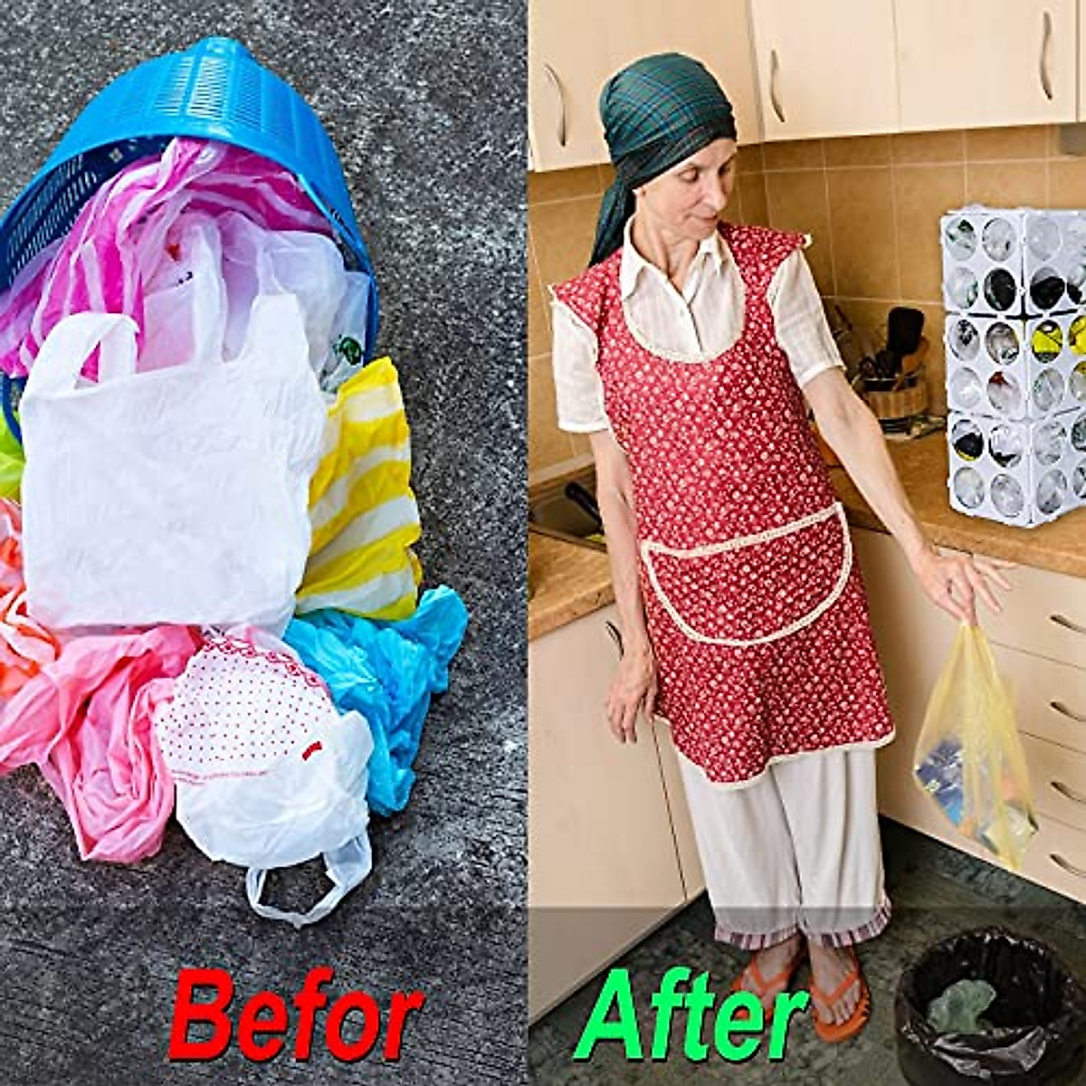 Baspoom Large Bag Dispenser-Plastic Bag Wall Holder,Plastic Grocery Bag Storage,Grocery Plastic Bag Dispenser,IKEA Plastic Bag Holder,Grocery Bag Storage Holder