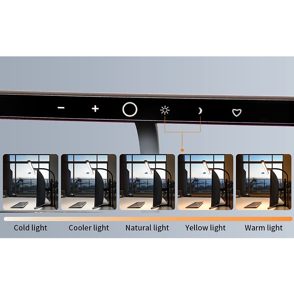 AETEE LED Architect Desk Lamp with Clamp Eye-Care and Desktop Use Desk Lamps for Home Office Dimming and Adjustable Color Temperature 12W Black