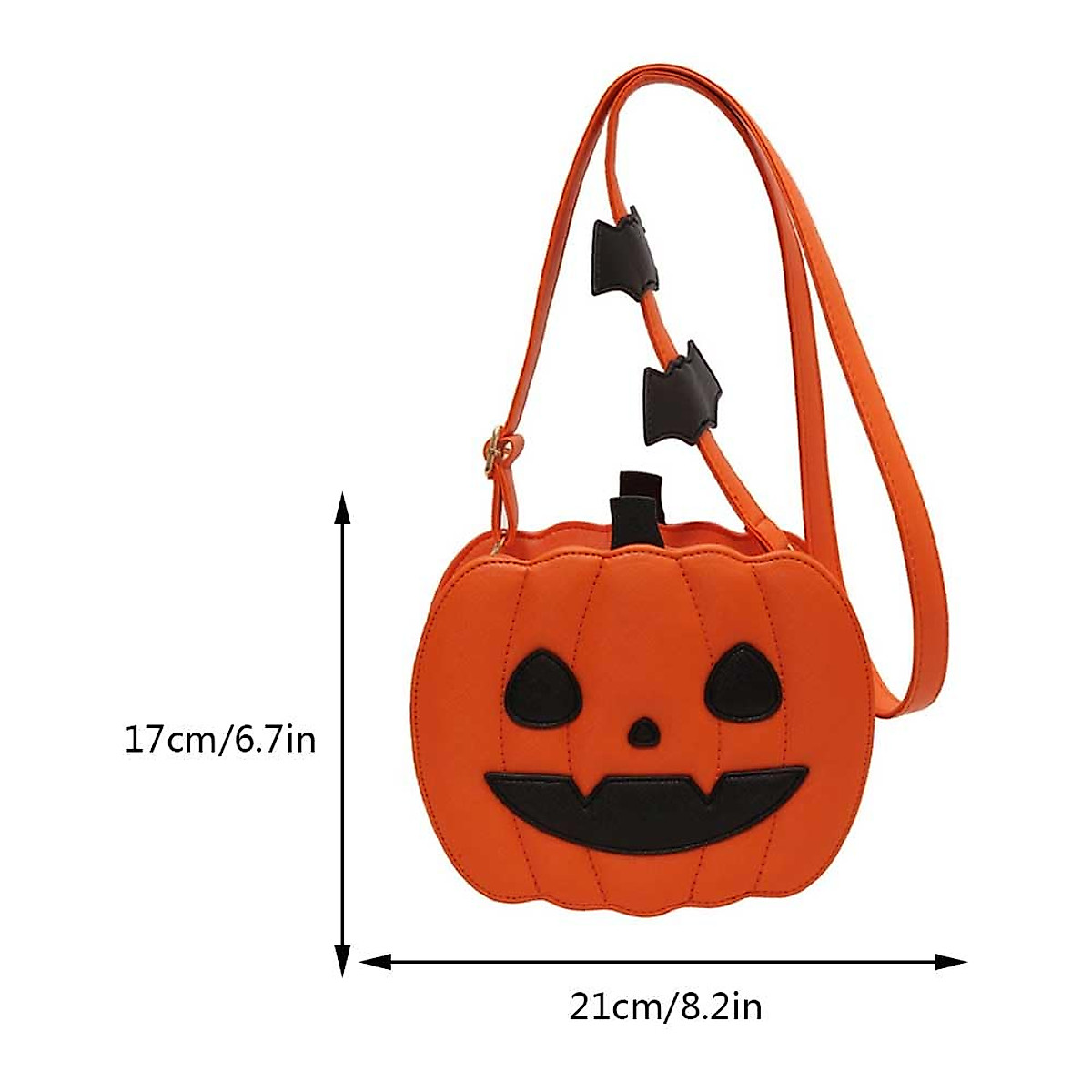 Lushandy Halloween Pumpkin Crossbody Bag for Women Novelty Pumpkin Purse Halloween Devil Shoulder Bag Funny Crossbody Purse