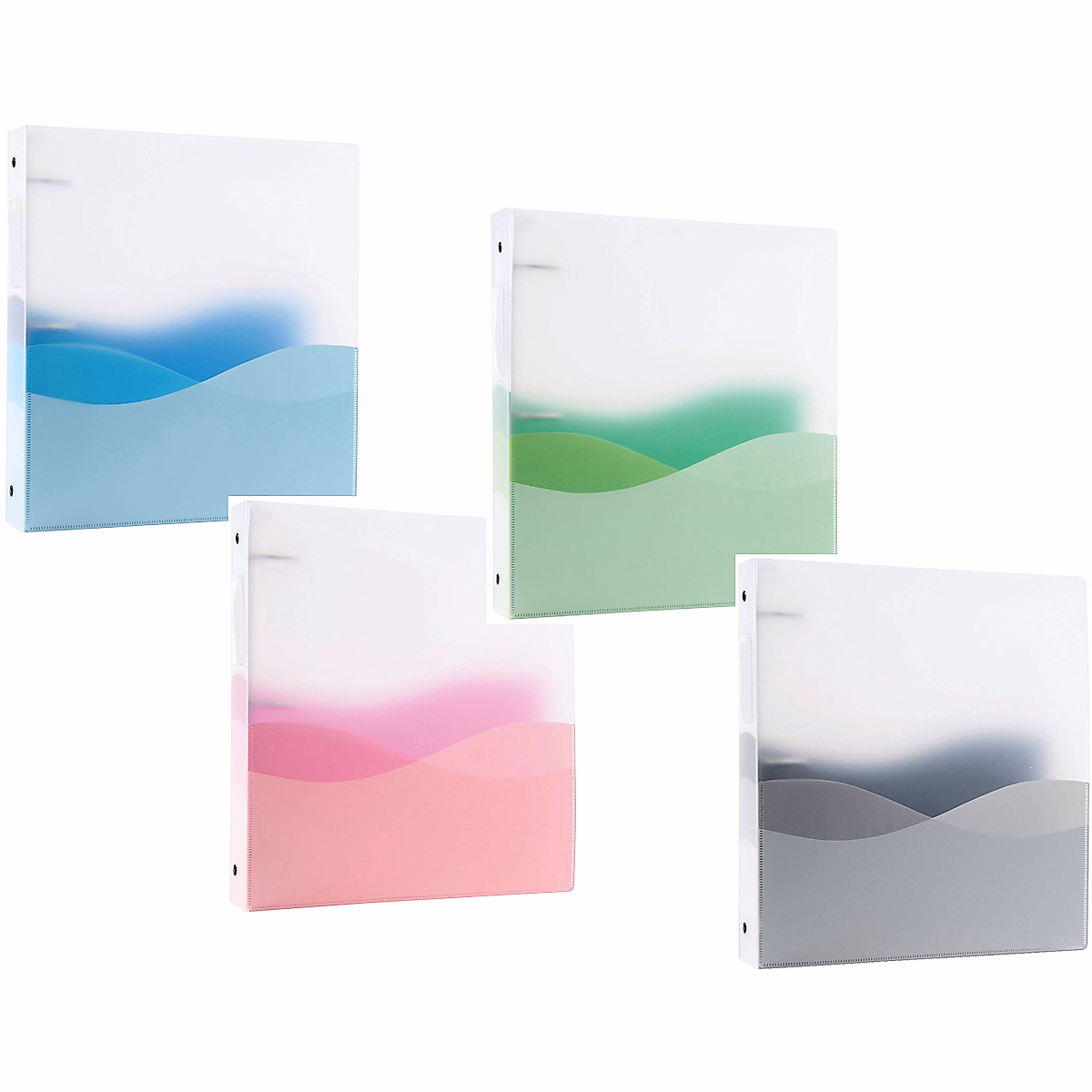 Filexec Products 1-Inch Wave, Ring Binder - Pack of 4 (50387-6447)