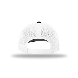 B Wear Sportswear American Flag and Deer Skull Hunting Embroidered Men's Snapback Trucker Cap Hat Black/White