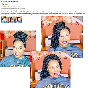 7 Packs 18 Inch Bohemian Goddess Box Braids Crochet Hair for Black Women (18 Inch, 1B#)