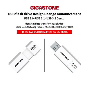 Gigastone Z60 256GB USB 3.2 Gen1 Flash Drive, R/W 120/80 MB/s Ultra High Speed Pen Drive, Capless Retractable Design Thumb Drive, USB 2.0 / USB 3.0 / USB 3.1 Interface Compatible.
