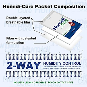 Humidi-Cure 10Packs RH73% Cigar Humidors,2-Way Humidity Control Packs,73% Humidor Packets with RH Indicator Card,Size 8g