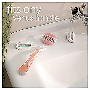 Gillette Venus Womens Razor Blade Refills, Venus ComfortGlide White Tea 4 Count and Venus ComfortGlide plus Olay 2 Count, 6 Total Refills