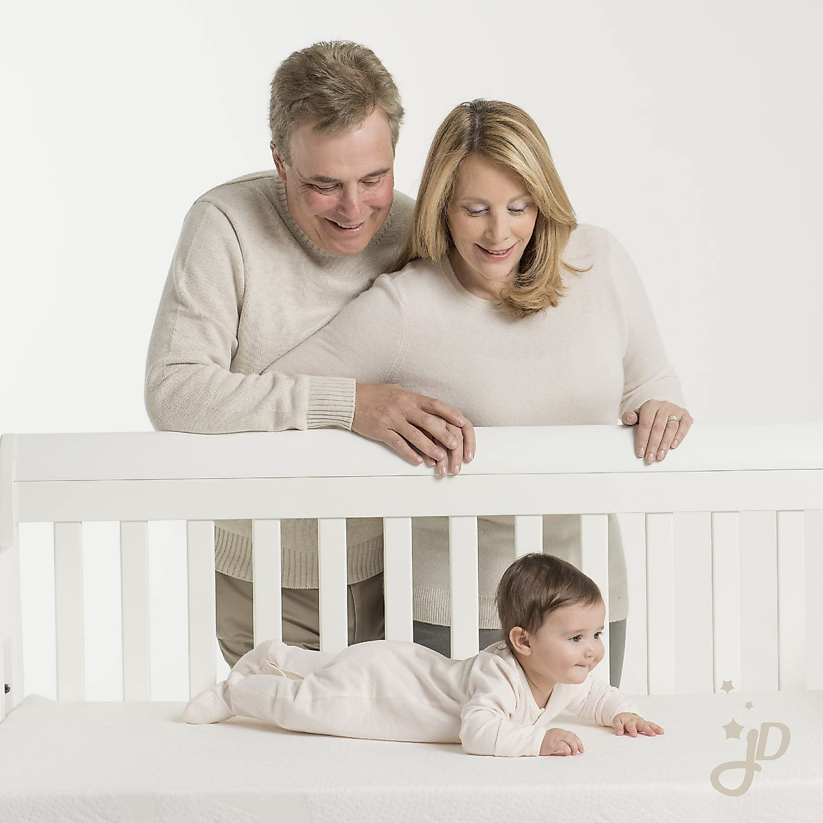 Juniper Dreams 5" Breathe Crib Mattress | Firm Infant Support | Hypoallergenic and Water-Repellent | Machine-Washable | Organic Cotton Cover | Greenguard Gold Certified Baby Bed Mattress for Cribs