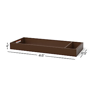 Child Craft Kieran Changing Table Topper, Convert Dresser into a Changing Table Surface, Securely Attaches, Non-Toxic, Baby Safe Finish (Toasted Chestnut)
