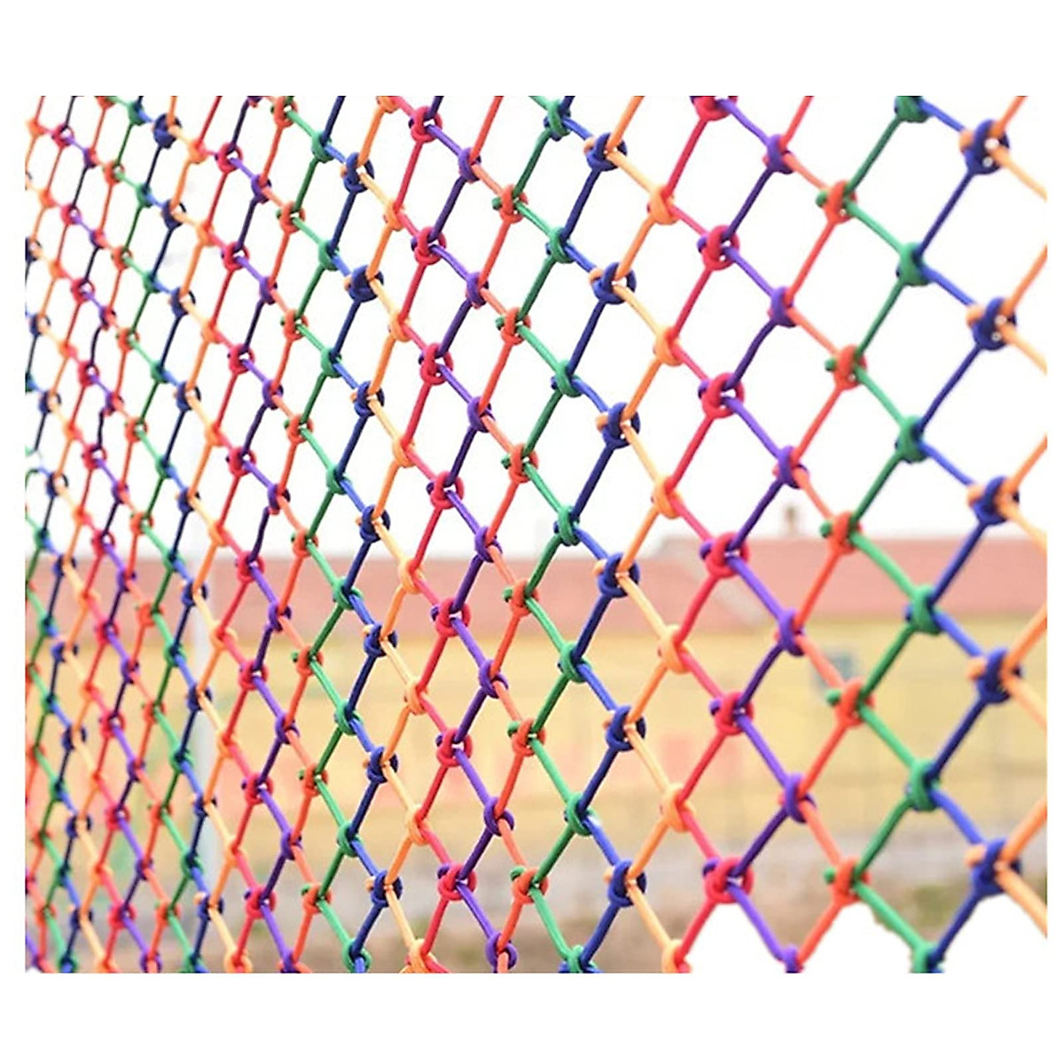 AWSAD Children Railing Safety Net Anti Falling Stairs Balcony Protection Net Nylon Rope Net Ceiling Net Hanging Clothes Net Playground Rope Mesh Color : 8mm Rope, Size : 2×2m(7×7ft)