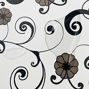 Yifely Black Vine Shelf Liner Self-Adhesive Furniture Paper DIY Dresser Drawer Covering Sticker 17.7 Inch by 9.8 Feet