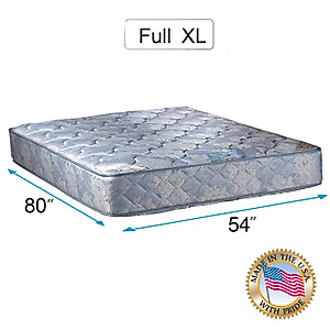 Dream Solutions USA Chiro Premier Orthopedic (Blue Color) Two-Sided Mattress Only with Mattress Cover Protector Included - Spine Support, Fully Assembled, Long Lasting (Full XL 54"x80"x9")