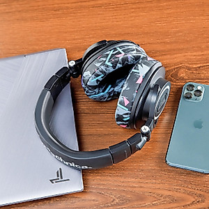 WC Wicked Cushions PadZ - Thick & Soft Ear Pads for ATH M50X / M40X / SteelSeries Arctis/HyperX Cloud & Alpha/Logitech G Pro X/Compatible with Over 50 Headphones | 90s Black