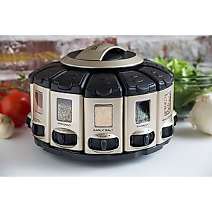 KitchenArt 57010 Select-A-Spice Auto-Measure Carousel Professional Series, Satin