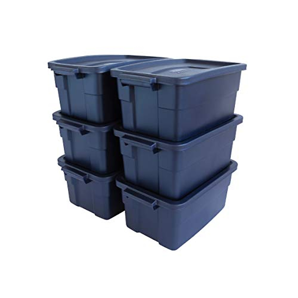 Rubbermaid Roughneck Storage Totes 3 Gallons, Durable Stackable Containers, Great for Off-Season Items, Small Storage Needs, and More, 6-Pack