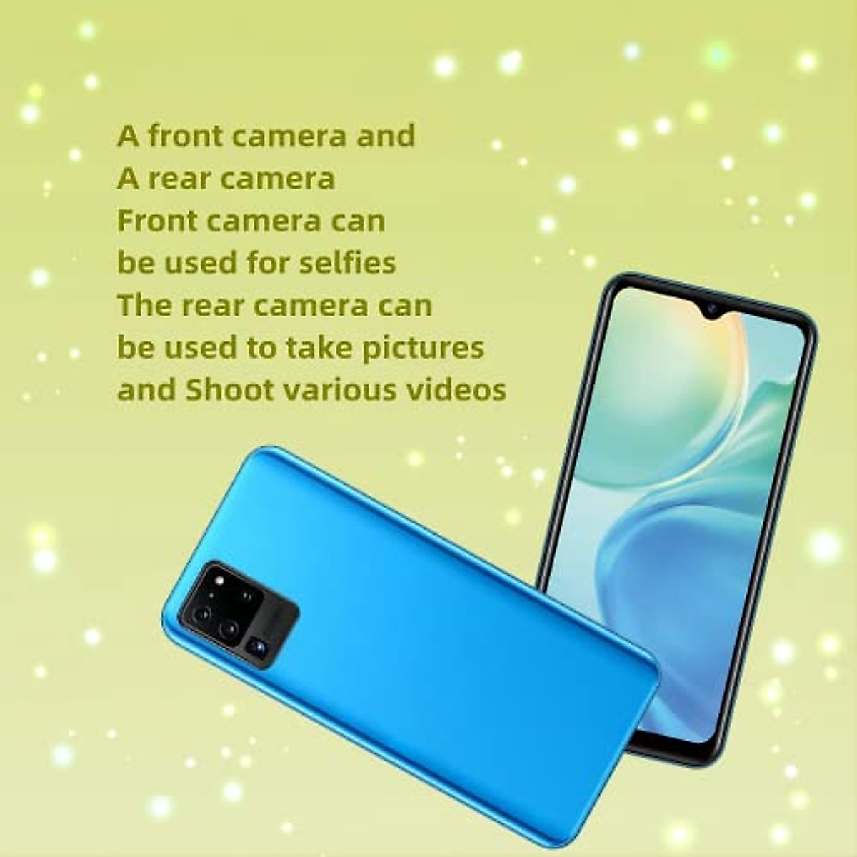 zsddzzy 6.52 inch Screen，Speak8c，Android Smartphone ，Dual SIM Card，1GB RAM 8GB ROM，Only Supports Dual SIM Card Frequency Band of 3GWCDMA ：850/2100MHZ，Unlocked Cell Phone（Blue）