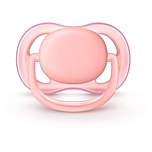 Philips AVENT Ultra Air Pacifier 0-6 Months, Pink/Peach, 4 Pack, SCF245/40