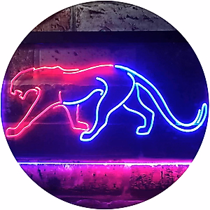 ADVPRO Panthers Animals Home Décor Dual Color LED Neon Sign Red & Blue 24" x 16" st6s64-i3332-rb