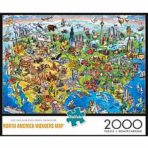 Buffalo Games - North America Wonders - 2000 Piece Jigsaw Puzzle, Blue