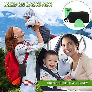 3 Pack Diaper Bag Dispenser Set Diaper Trash Bag Dispenser with 135 Counts Baby Diaper Disposal Bags Diaper Trash Bags with Hook for Newborn, Helpful Baby Item, Baby Gift