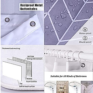 DBGD Wolf Shower Curtain Set of 4 Sets, with Non-Slip Carpet, Toilet Cover and Bath Mat Wild Animal Wolf Waterproof Bathroom Decoration Wolf Shower Curtain and Bathroom Carpet and Accessories-Large