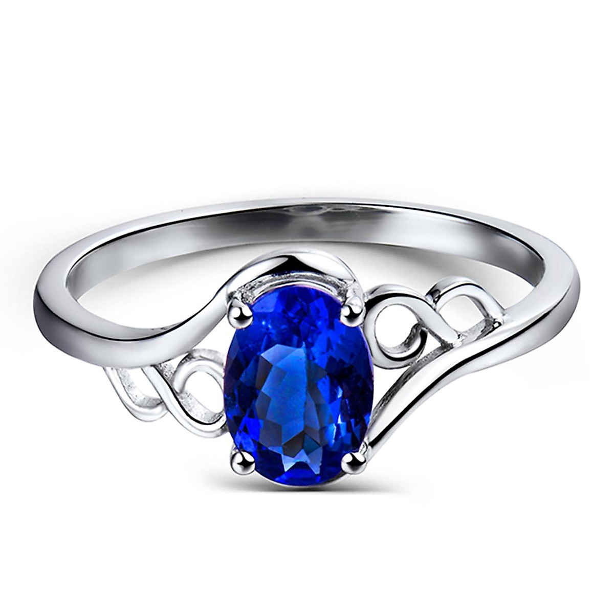 Lanmi 14K Yellow White Gold Natural Blue Sapphire Rings Diamond Engagement for Women Promotion