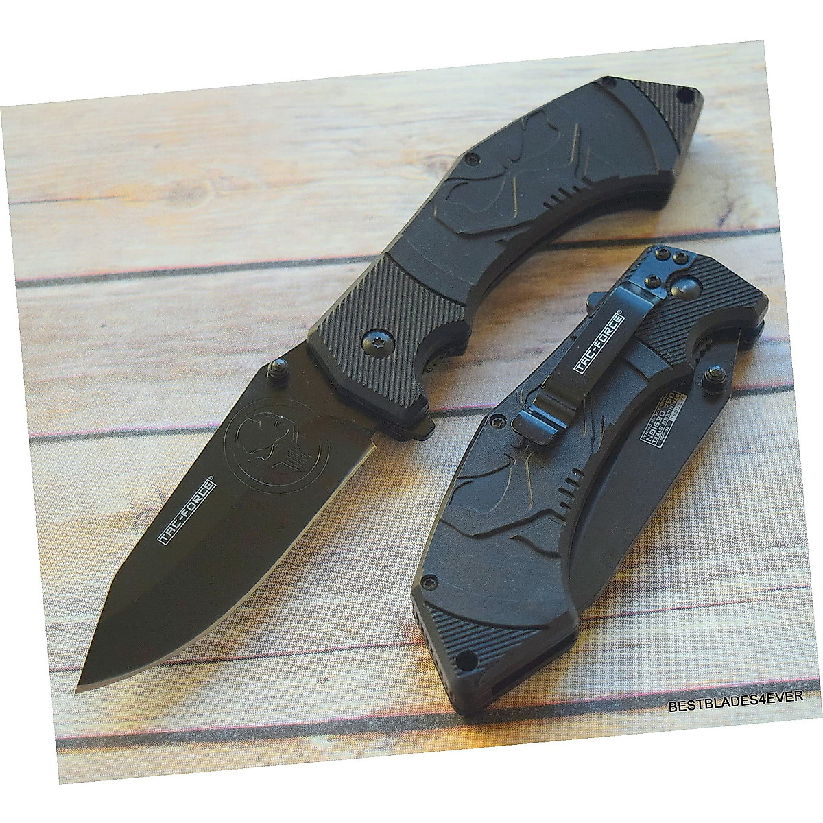 8.5 Inch Tactical Rescue Stainless Steel Open Folding Pocket Knife With Clip Outdoor Survival Hunting Knife for Camping by Survival Steel