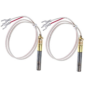 Gazechimp 2 Pcs 24 Inch Millivolt Thermopile Generators Replacement Used Fireplace / / Gas Fryer Cluster Thermocouple