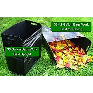 Bag Butler® Lawn and Leaf Trash Bag Holder Holds 30-42 Gallon Bags Open For Easy Filling. No Assembly Required. Made in U.S.A.