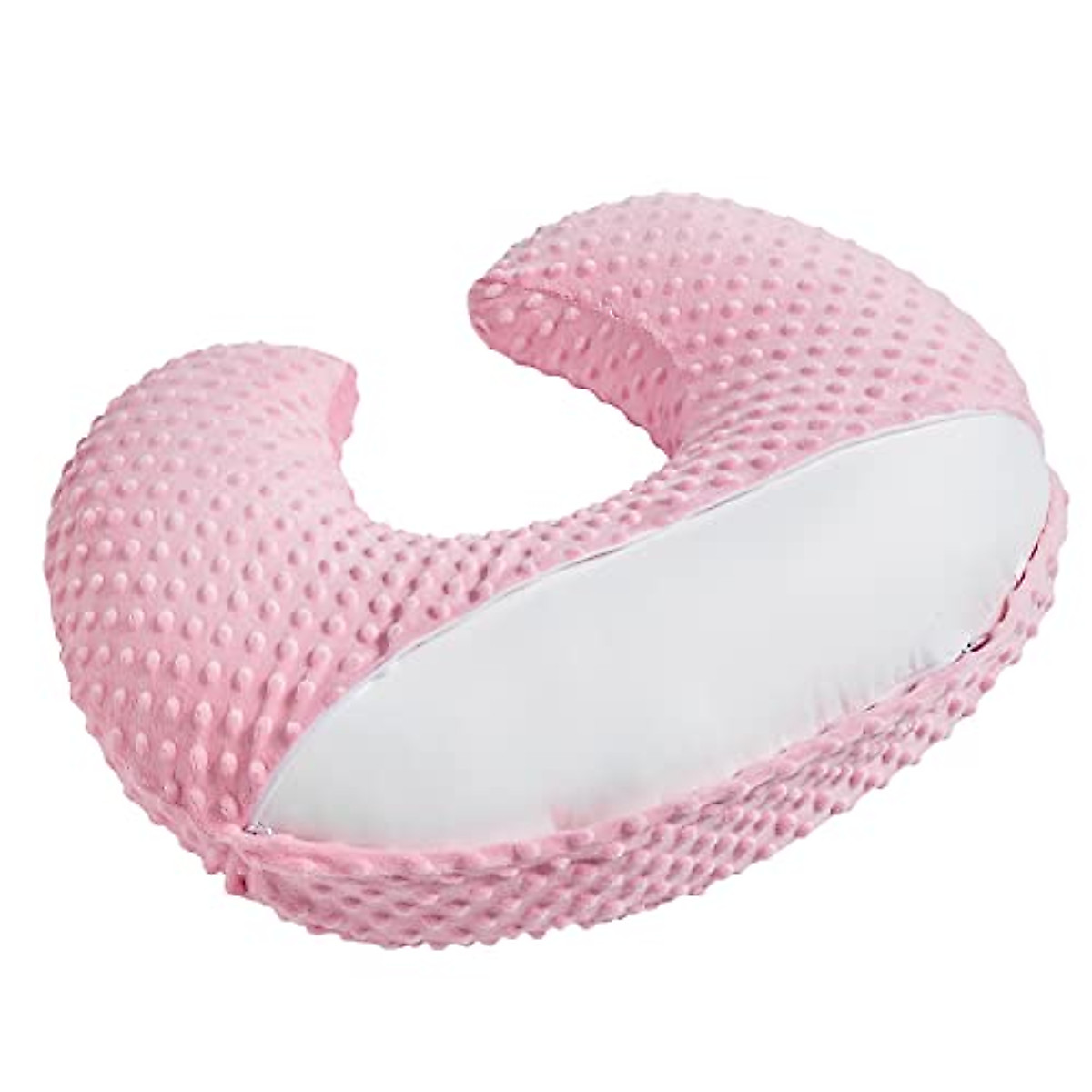 Blackleaf baby Minky Nursing Pillow Cover, Nursing Pillow Slipcovers for Breastfeeding Moms, Ultra-Soft Fit Standard Infant Nursing Pillows for Infant Newborn Baby Boy Girl (Candy Pink)