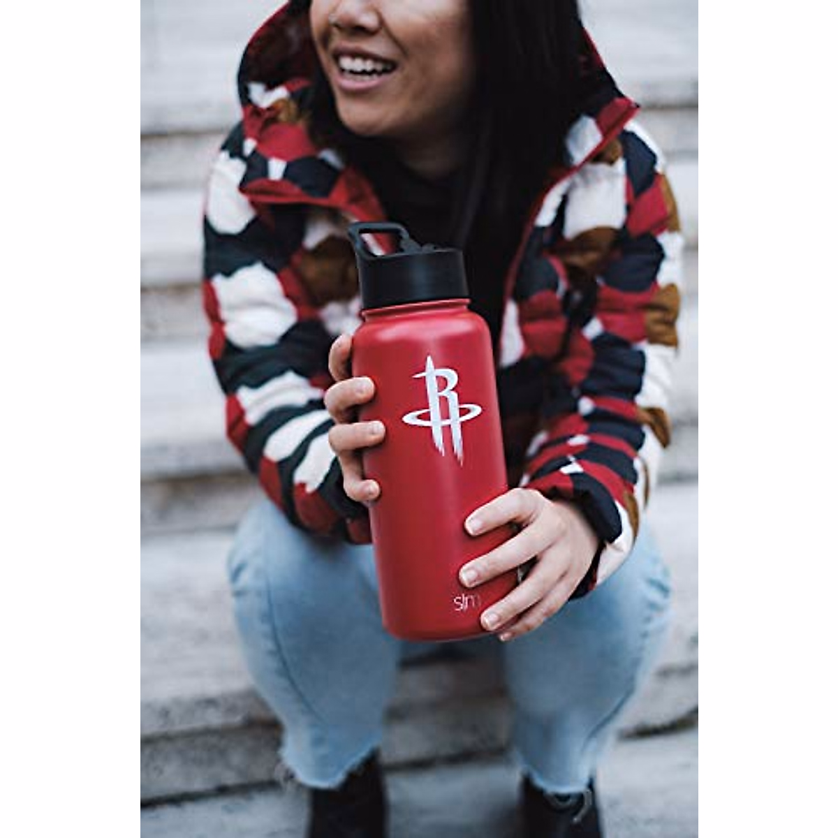 Simple Modern Officially Licensed NBA Golden State Warriors Water Bottle with Straw Lid | Vacuum Insulated Stainless Steel 32oz Thermos | Summit Collection | Golden State Warriors