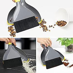 Small Broom and Dustpan Set,Mini Handheld Dust pan with Cleaning Brush Combo for Home,Desktop,Sofa,Kitchen,Keyboard,Sweeping