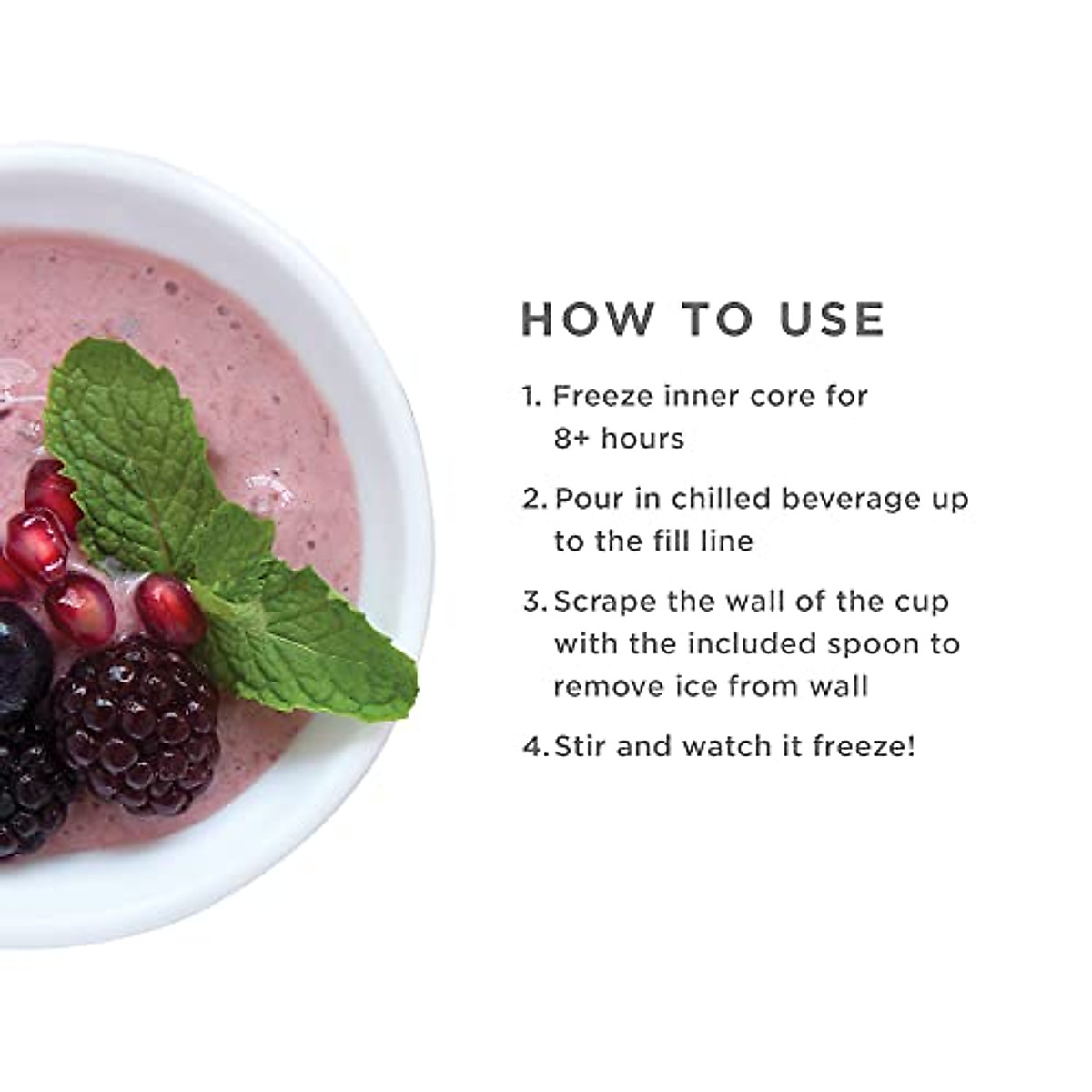 ZOKU Original Slush and Shake Maker, Compact Make and Serve Cup with Freezer Core Creates Single-Serving Smoothies, Slushies and Milkshakes in Minutes, BPA-free, Purple