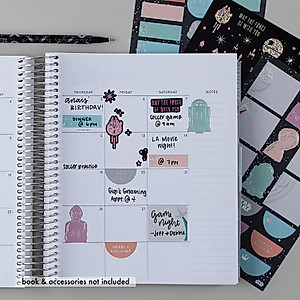 Star Wars Sticker Pack Trio - 121 Stickers Total, 3 Iridescent, Holographic, Silver Metallic Pages of Decorative, Functional, and Cute Stickers for Customizing Planners, Notebooks, and More