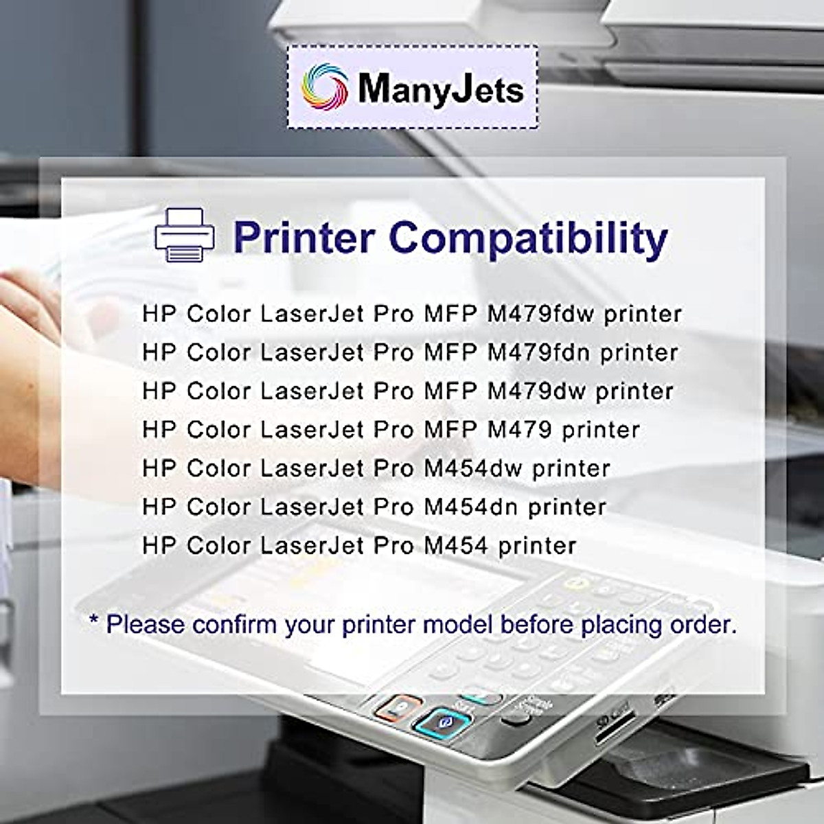 ManyJets 414X W2020X Compatible Toner Cartridge Replacement for HP 414A W2020A 414X W2020X Work with HP M479fdw M479fdn M454dw M454dn M479 M454 M479dw Printer (4-Pack,NO CHIP)